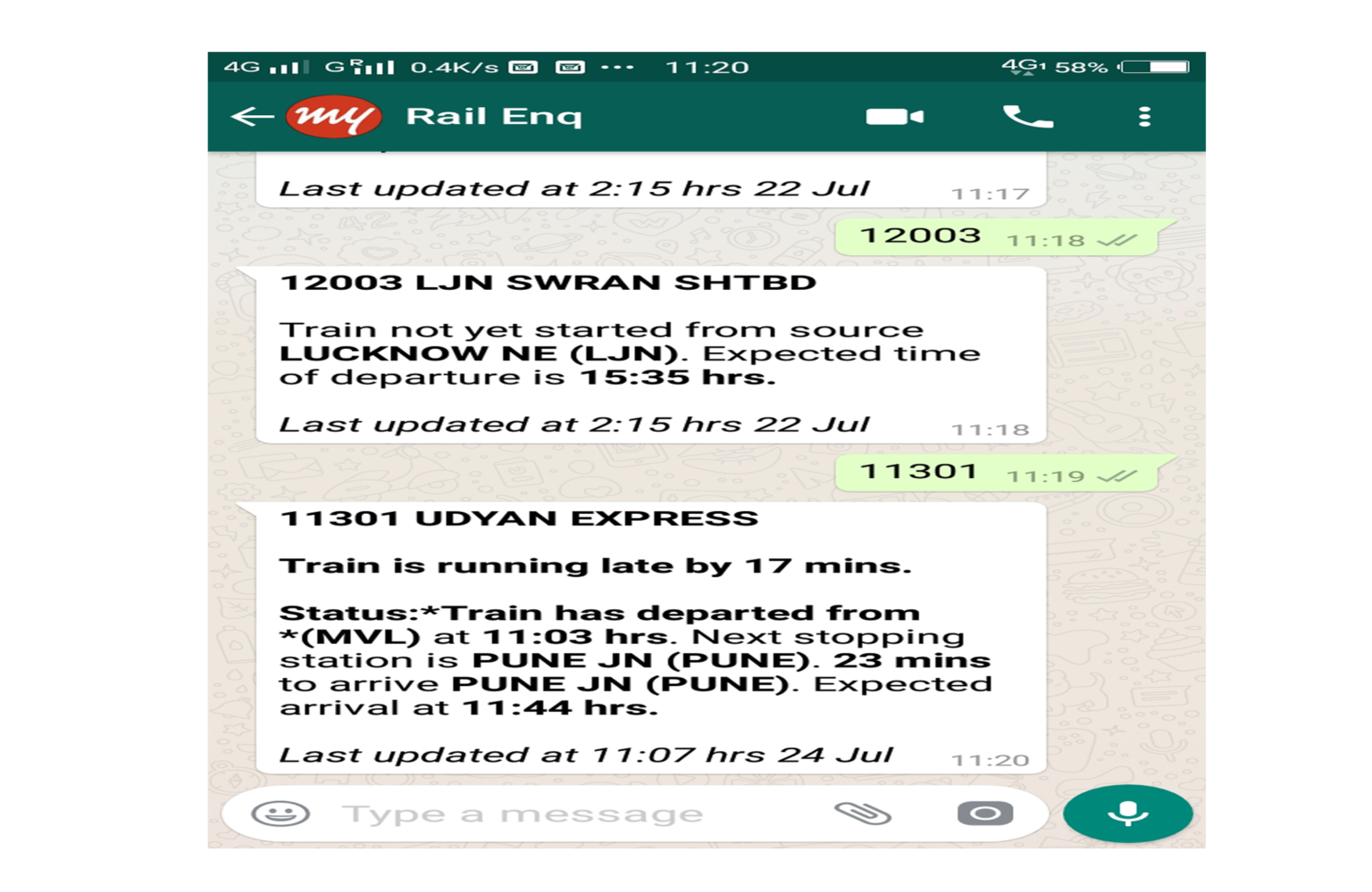 Indian Railway Enquiry Whatsapp Number - Railway Station